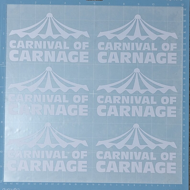 Insane Clown Posse ICP White Vinyl Die Cut Vinyl Sticker Decal Carnival ...