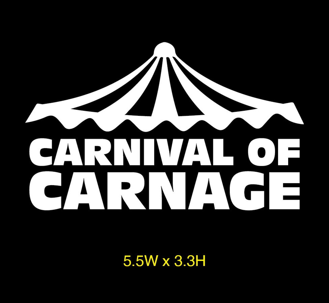 Insane Clown Posse ICP White Vinyl Die Cut Vinyl Sticker Decal Carnival ...