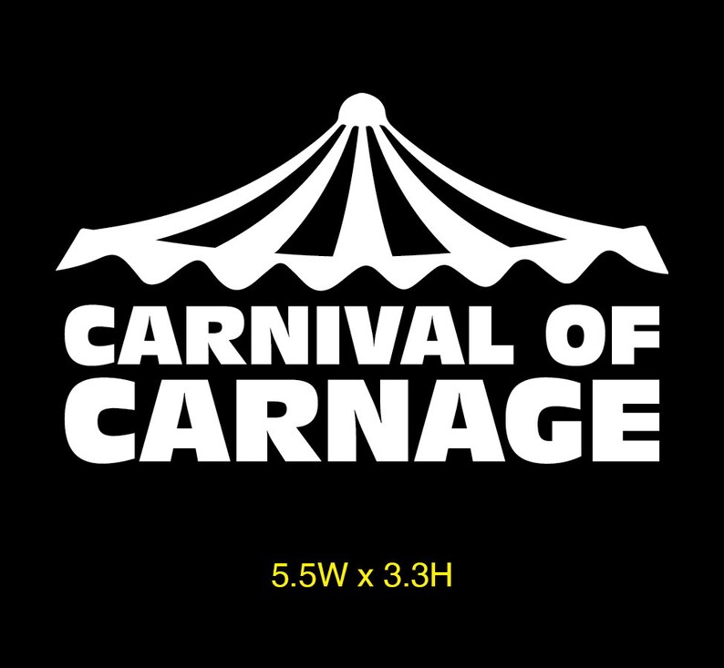 Insane Clown Posse ICP White Vinyl Die Cut Vinyl Sticker Decal Carnival ...