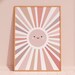 Happy Sun Poster, Pastel Pink Print, Nursery Printable, Toddler Nursery ...