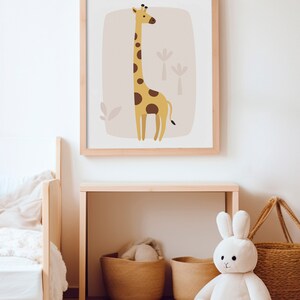 Giraffe Nursery Poster, Safari Nursery Print, Cute Animal Printable ...
