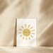 Smiling Sun Poster, Happy Sun Printable, Yellow Sun Print, Boho Nursery ...