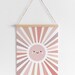 Happy Sun Poster, Pastel Pink Print, Nursery Printable, Toddler Nursery ...