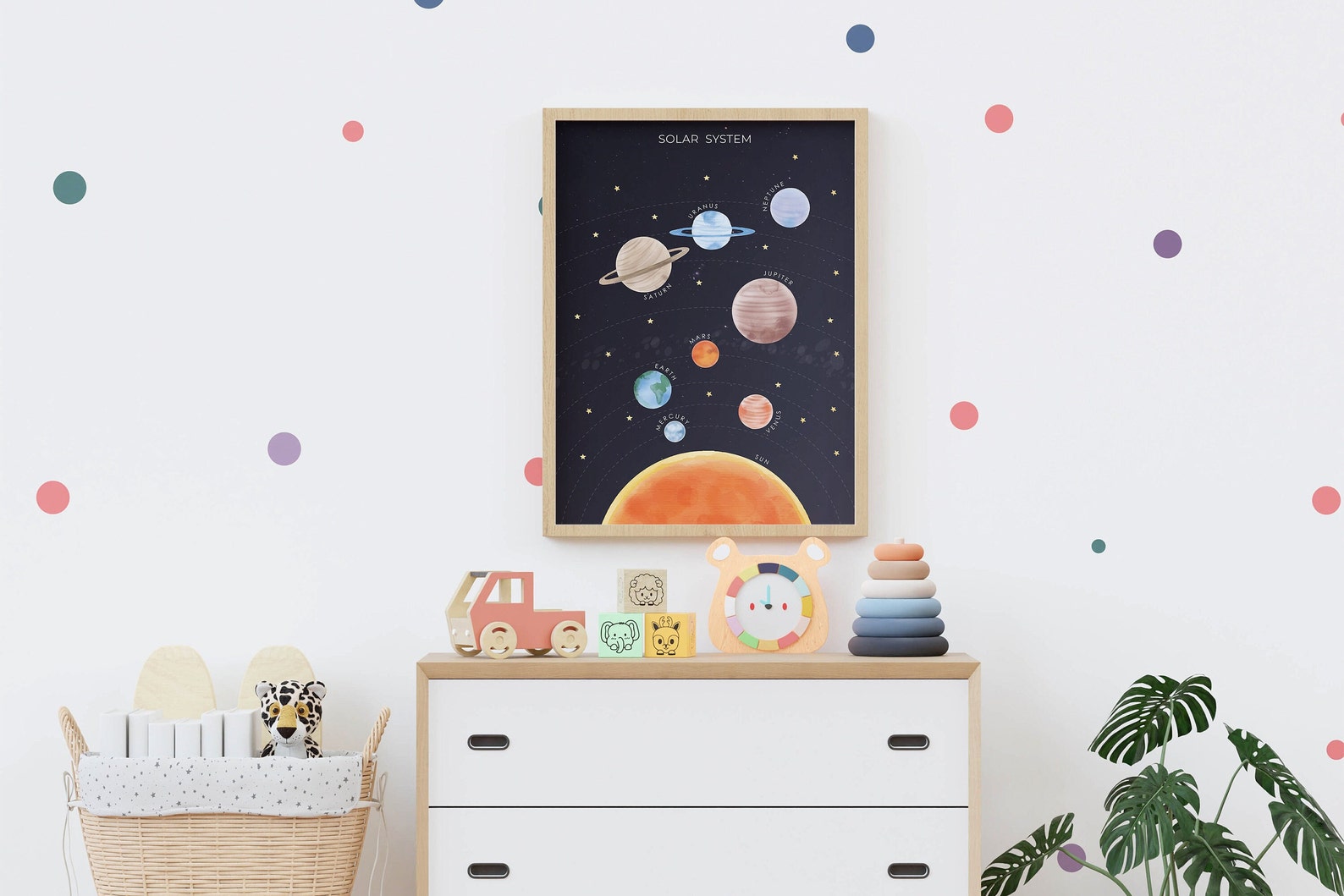 The Solar System Print, Educational Poster for Young Astronomers ...
