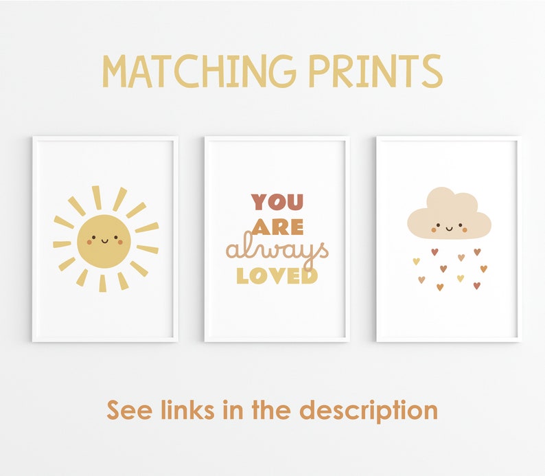 Smiling Sun Poster, Happy Sun Printable, Yellow Sun Print, Boho Nursery ...