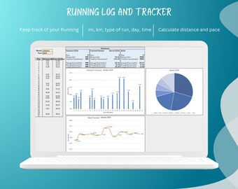 Running Tracker Spreadsheet Log Daily, Weekly, Monthly Tracking Google ...