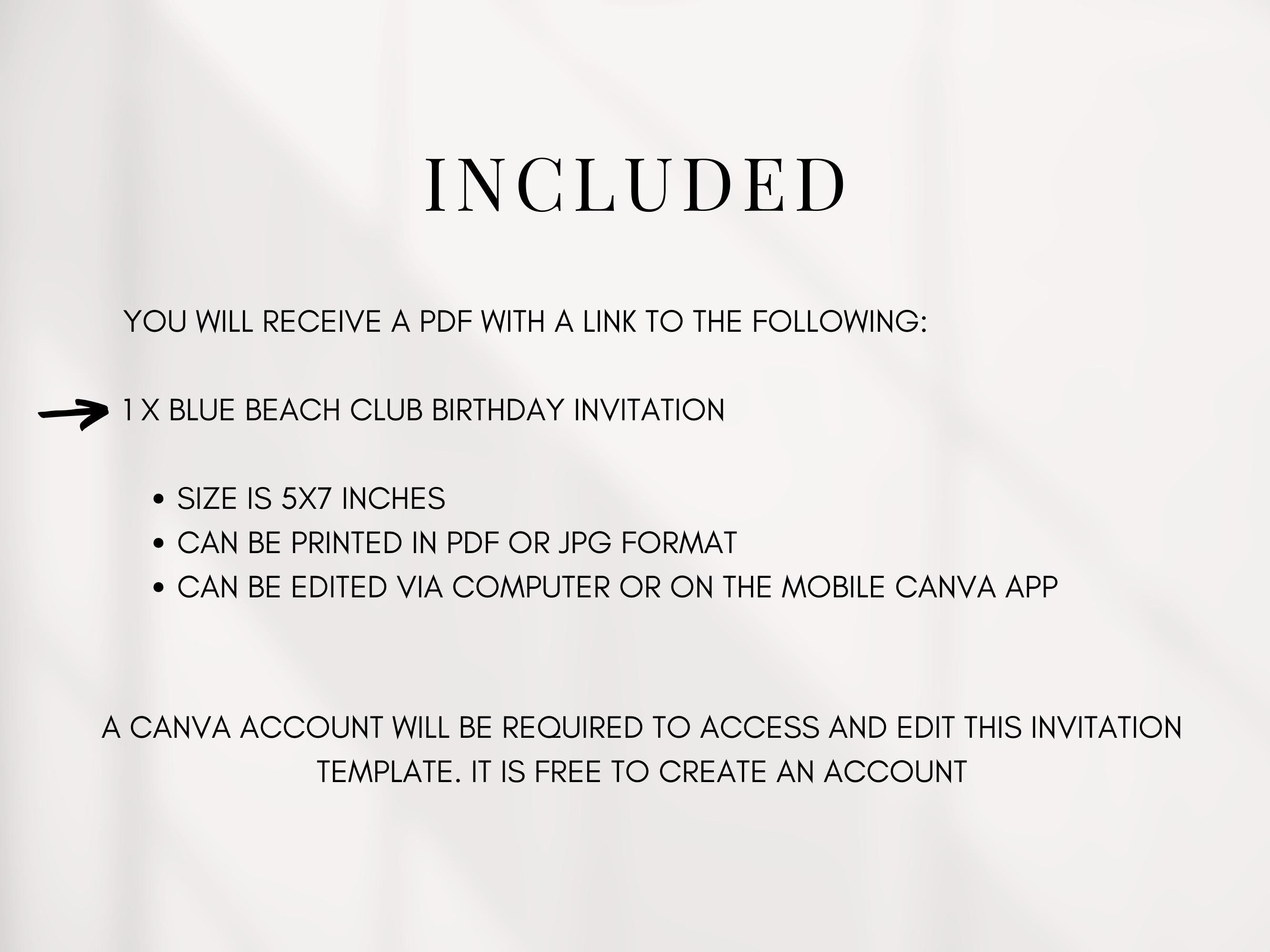 BEACH CLUB Birthday Invitation, Beach Cabana Party Invite, Boys Pool ...