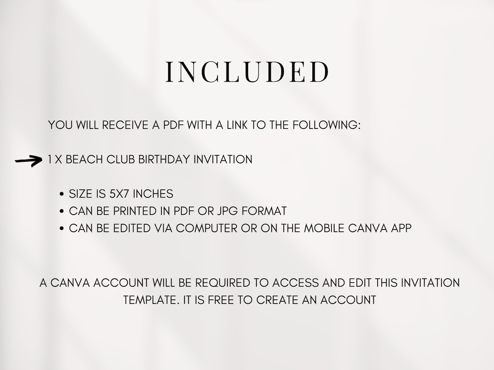 BEACH CLUB Birthday Invitation, Beach Cabana Party Invite, Girls Pool ...