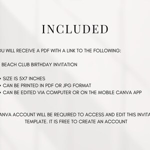 BEACH CLUB Birthday Invitation, Beach Cabana Party Invite, Girls Pool ...