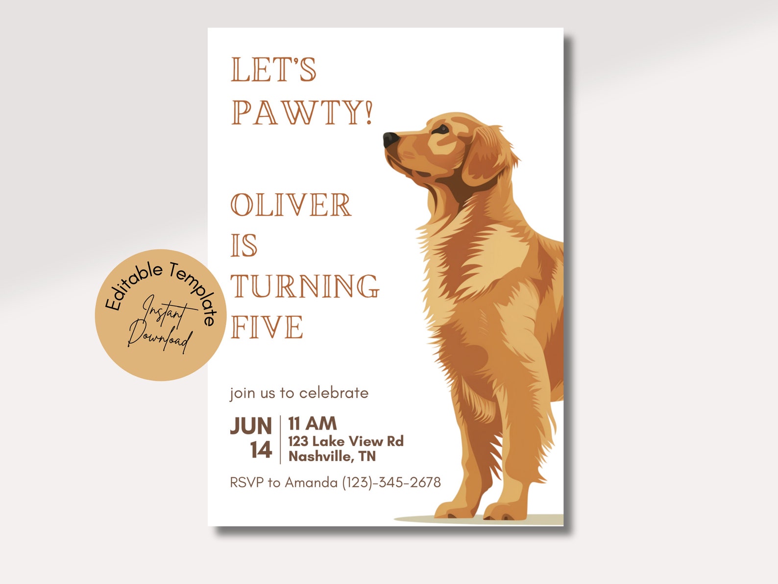 Puppy Birthday Pawty Invitation, Come Sit Stay Invite, MODERN Puppy ...
