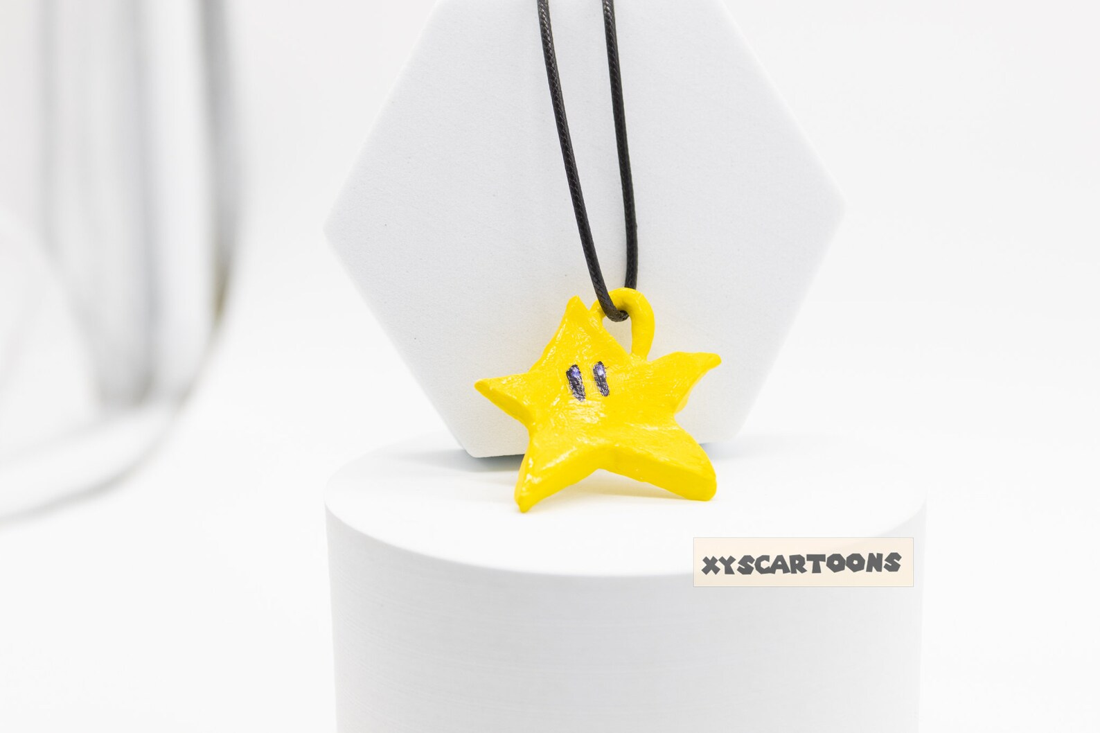 Y2K Mario Super Star Necklace - Super Mario Bros -nintendo Merch - Clay ...