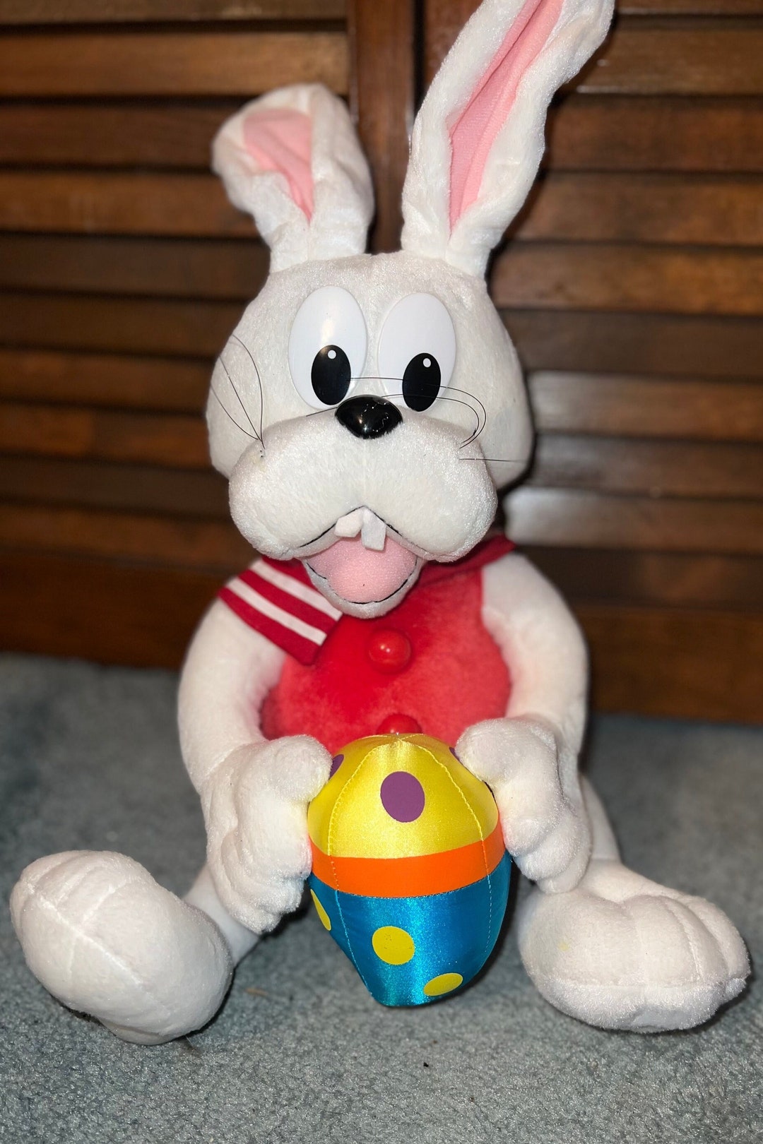 Vintage Plush Easter Bunny - Etsy