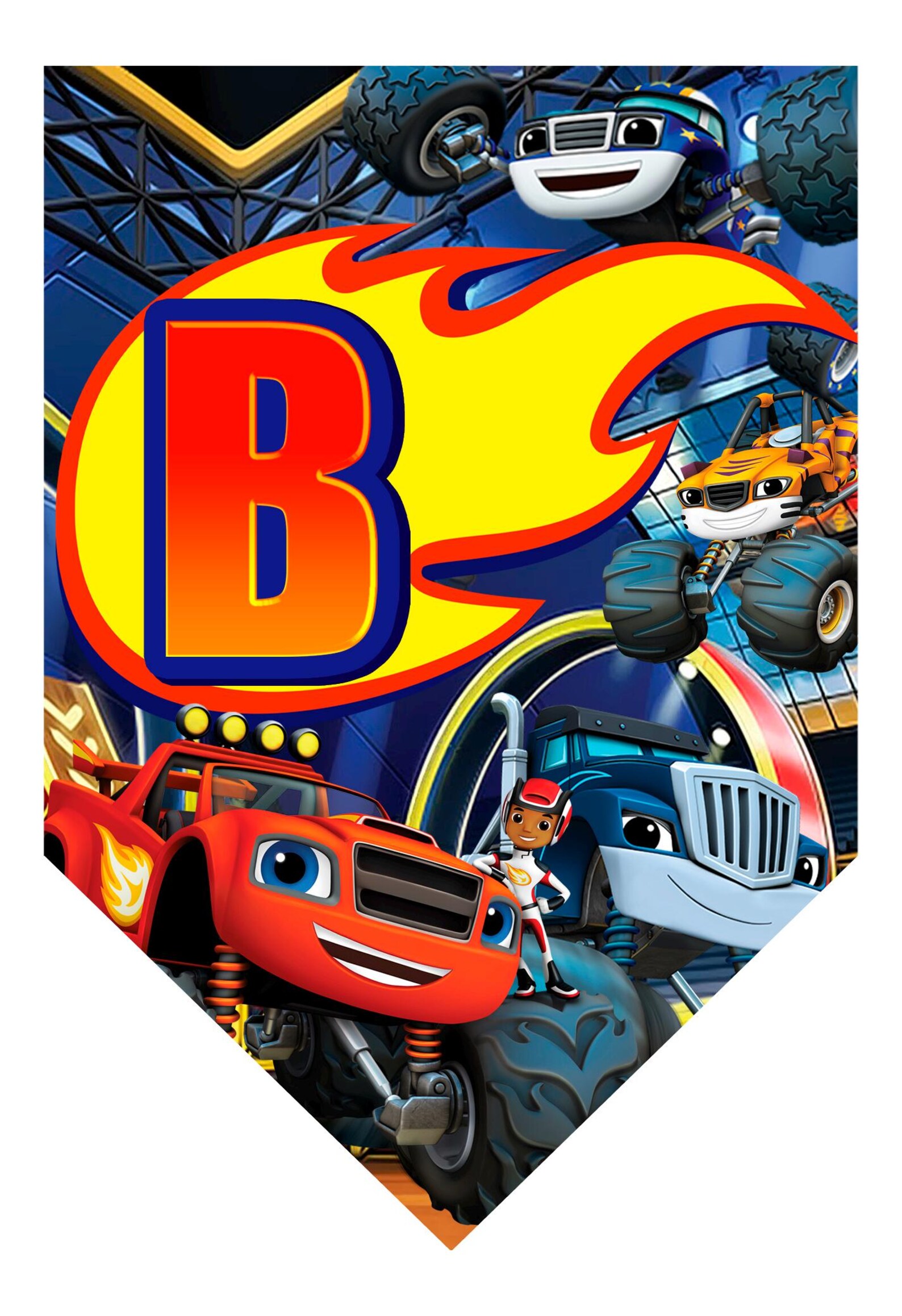 Banner Instant Download, Blaze and the Monster Machines Banner, Monster ...