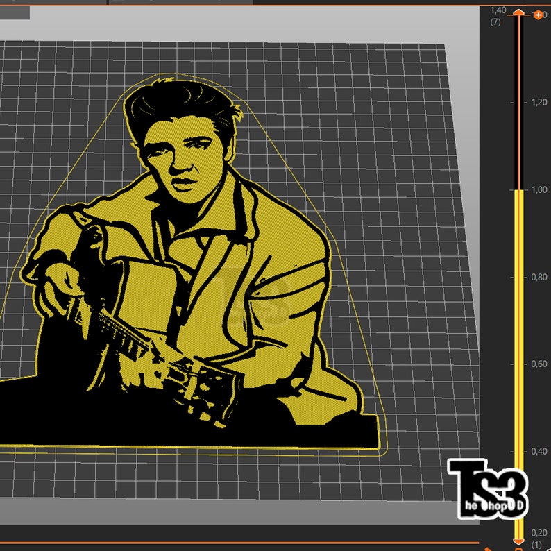 Elvis Presley Lamp STL File - 3D Printing Design, Vintage Decoration ...