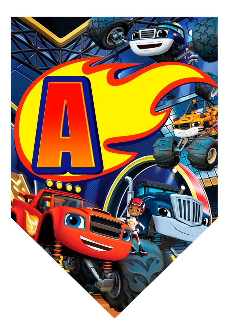 Banner Instant Download, Blaze and the Monster Machines Banner, Monster ...