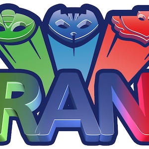 Logo Pjmask - Logo Digital File, Personalized, Kids Party Decor ...