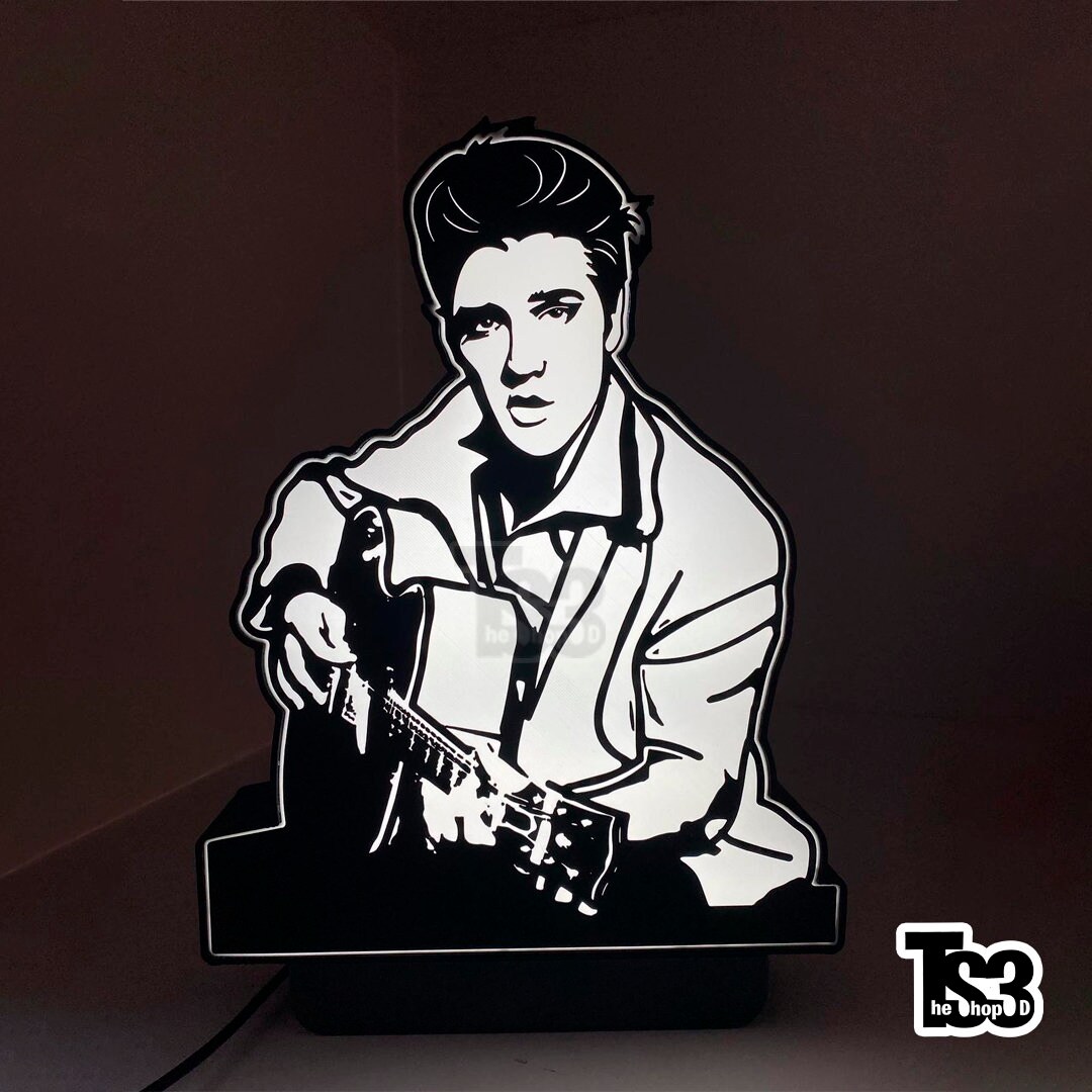 Elvis Presley Lamp STL File - 3D Printing Design, Vintage Decoration ...