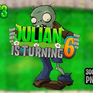 Custom Plants Vs Zombies Logo - Personalized Gaming Graphic, Digital ...