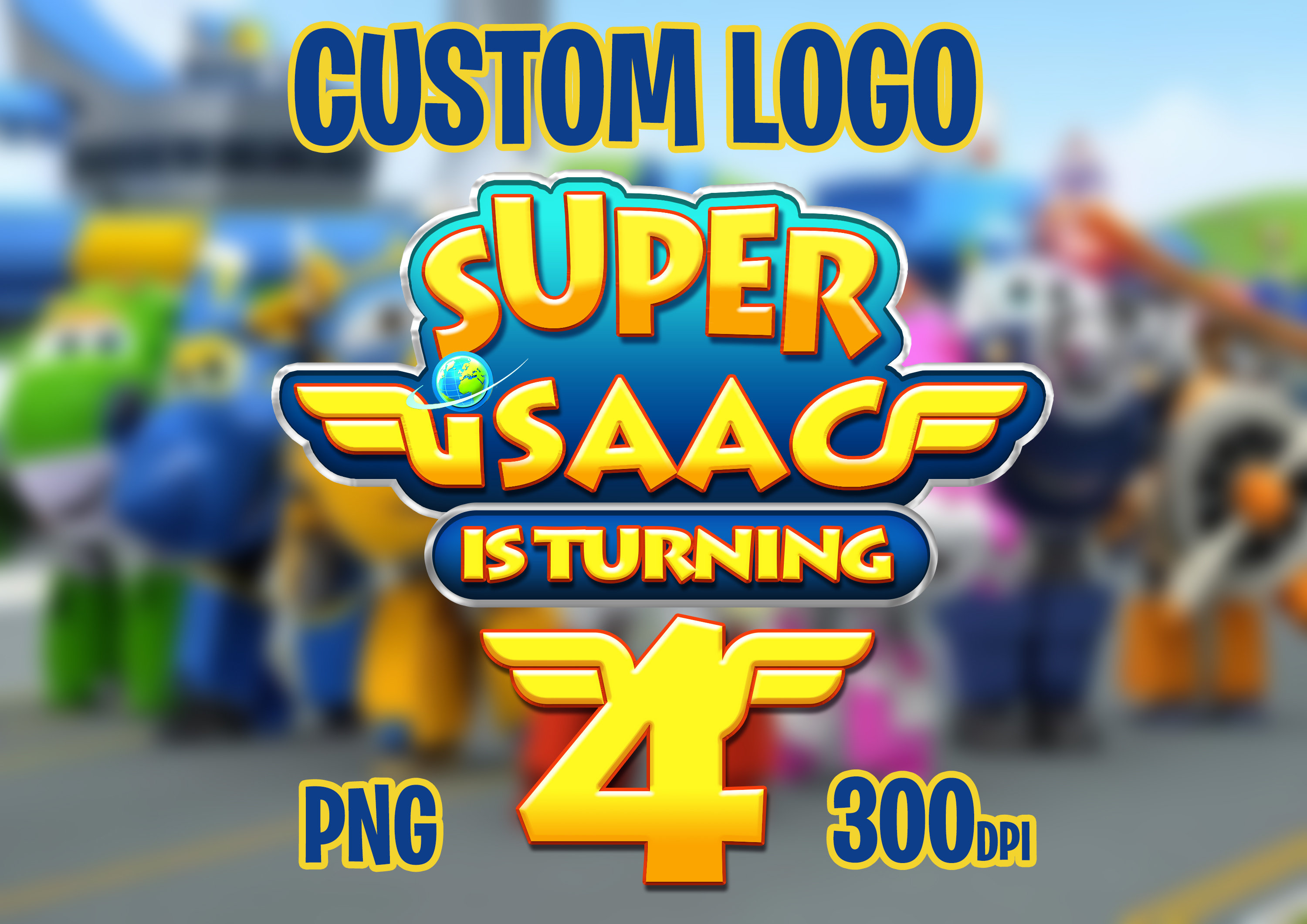 Super Wings Logo Digital File, Personalized, Kids Party Decor, Birthday ...