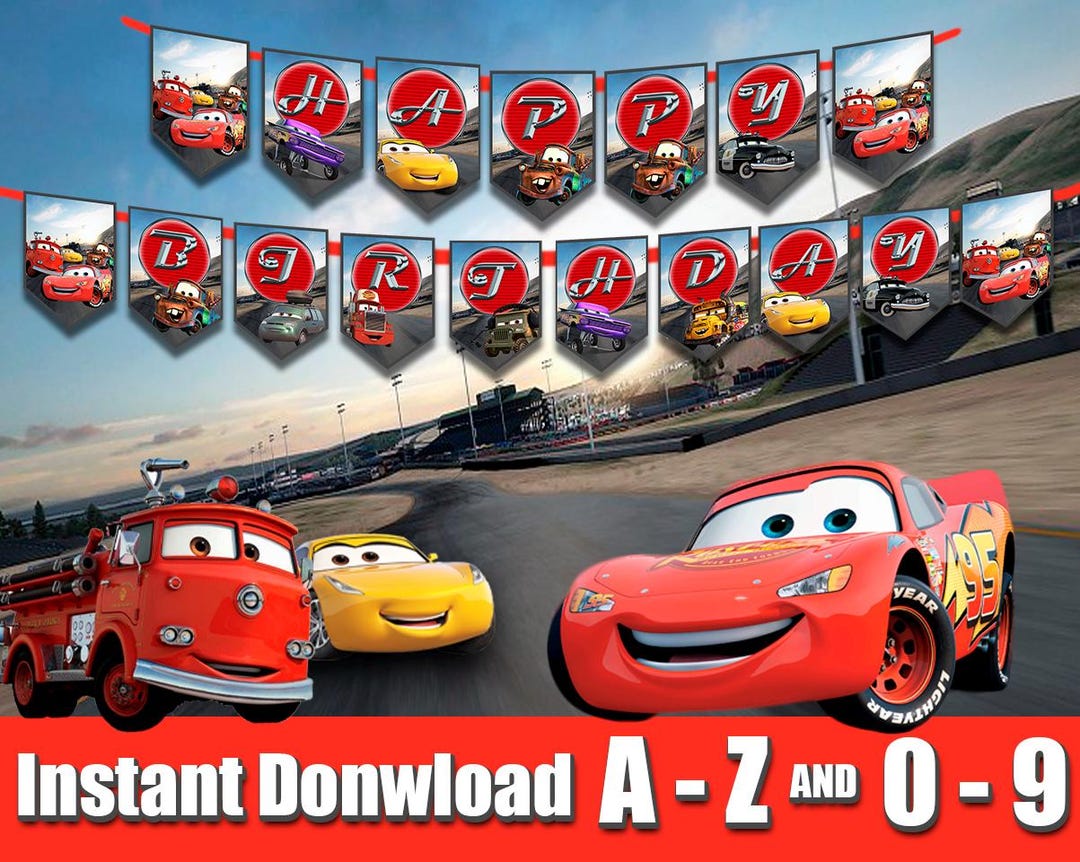 Banner Instant Download / Cars Banner / Banner Party - Etsy