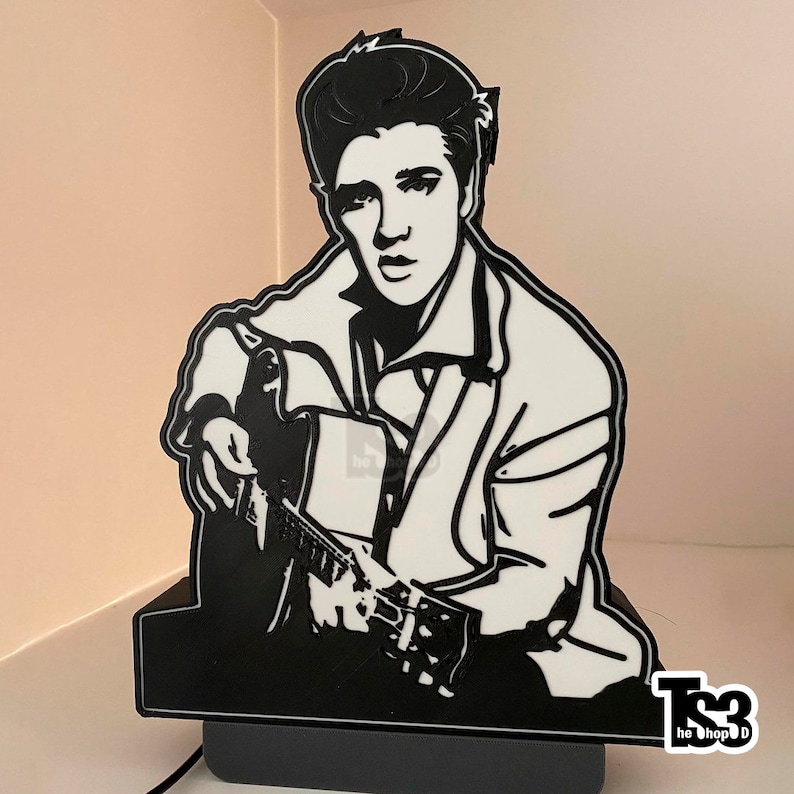 Elvis Presley Lamp STL File - 3D Printing Design, Vintage Decoration ...