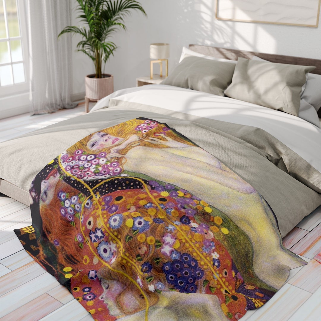 Gustav Klimt Water Serpents, Fleece Blanket, Painting Print - Etsy