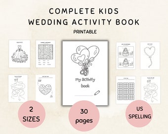 Kids Wedding Activity Book Printable Kids Wedding Activity Reception ...