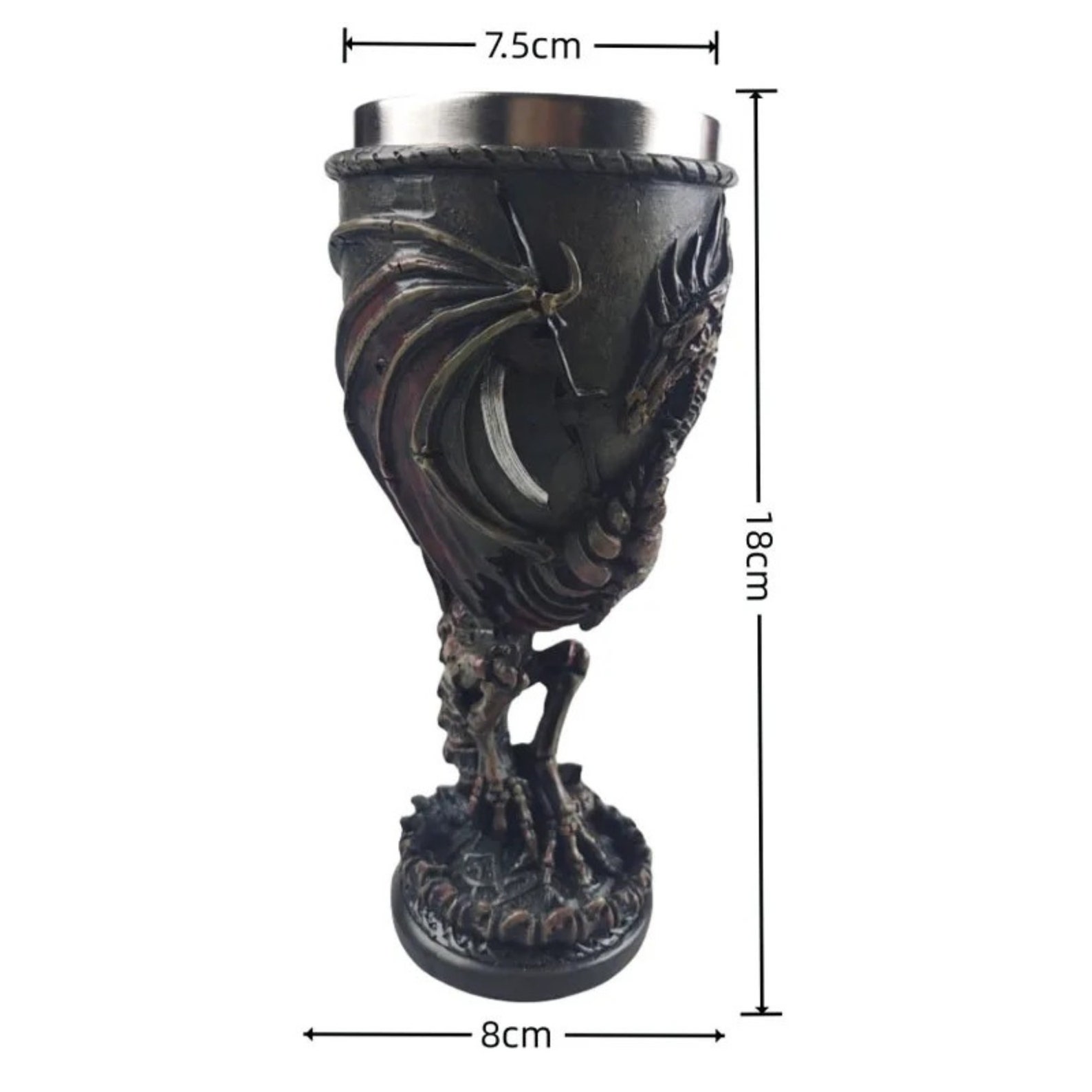 3D Dragon Glass Medieval Glass Dragon House Chalice Goblet Dragon Queen ...