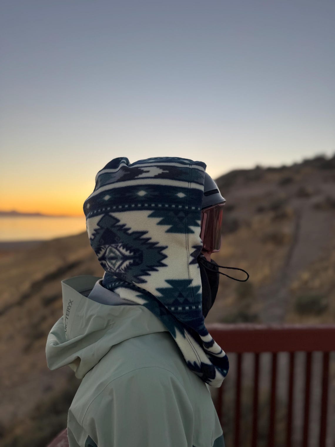 Fleece Ski/snowboard Hood, Over Helmet Balaclava Blue - Etsy