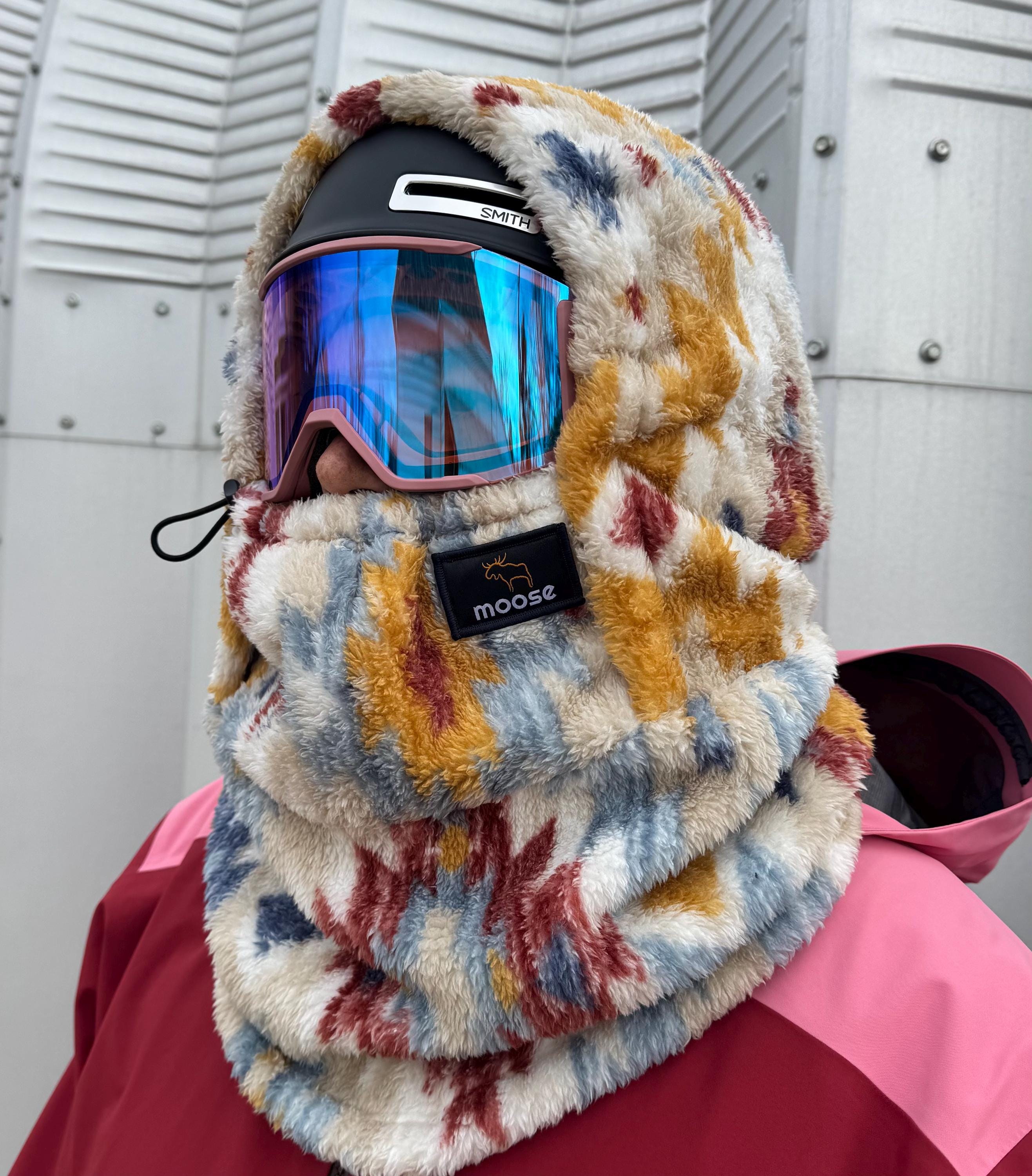 Fleece Ski/snowboard Hood, Over Helmet Balaclava Sherpa Aztec - Etsy
