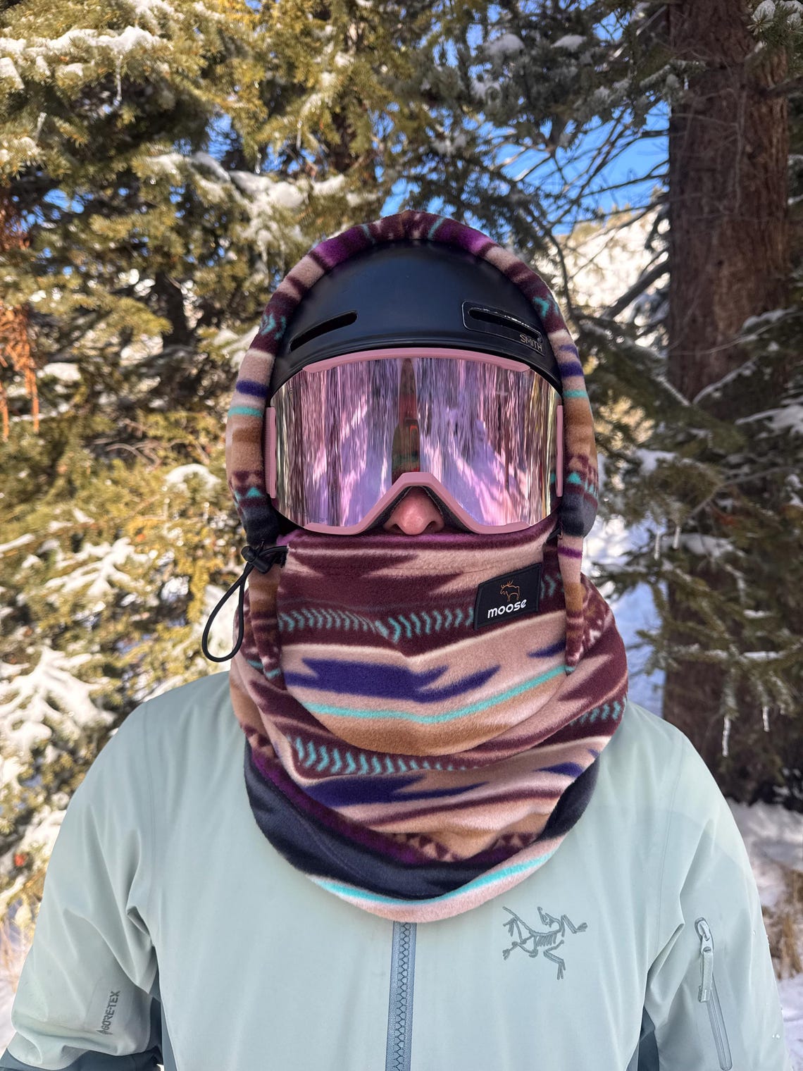 Fleece Ski/snowboard Hood, Over Helmet Balaclava Purple - Etsy