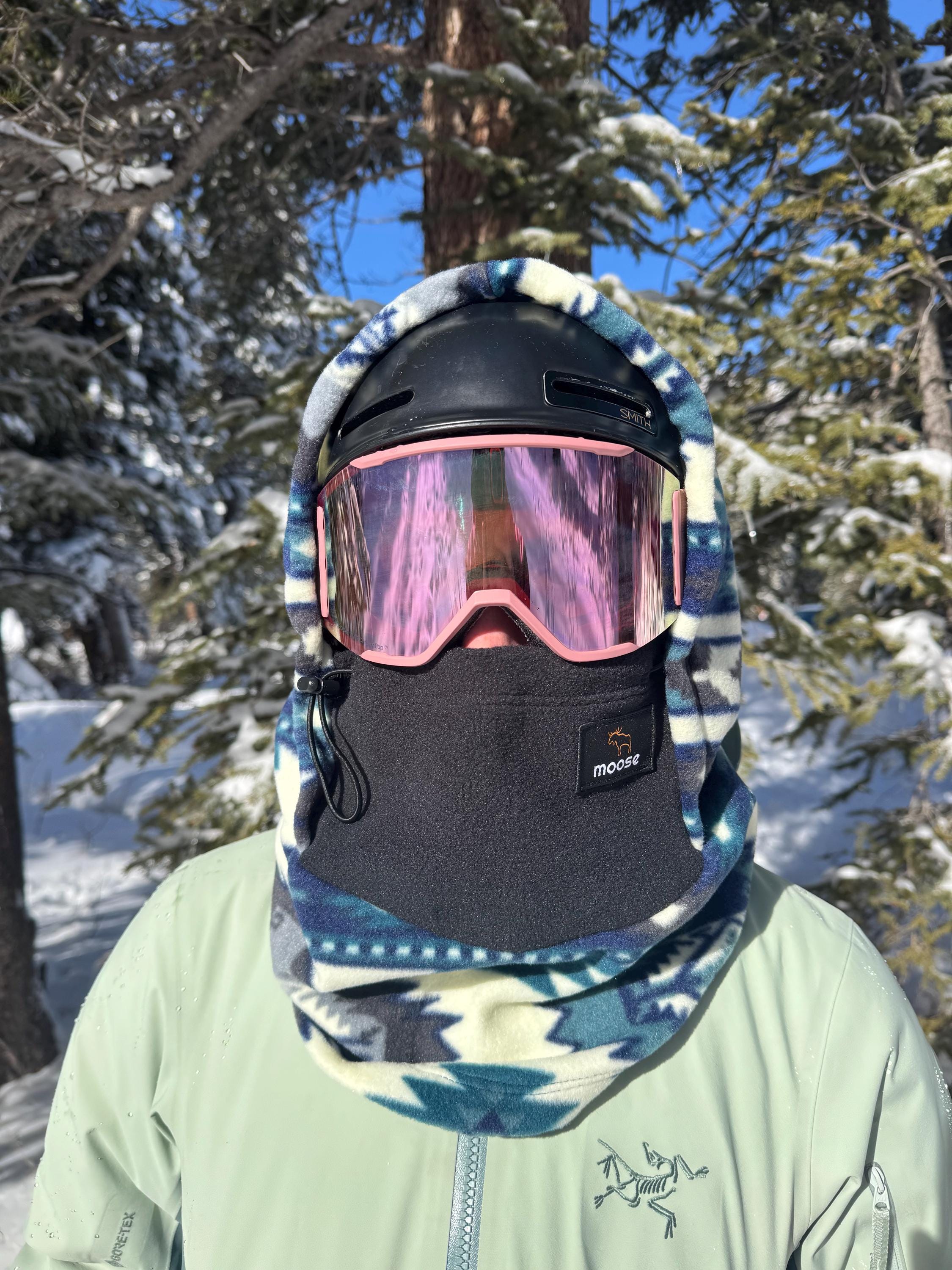 Fleece Ski/snowboard Hood, Over Helmet Balaclava Blue - Etsy