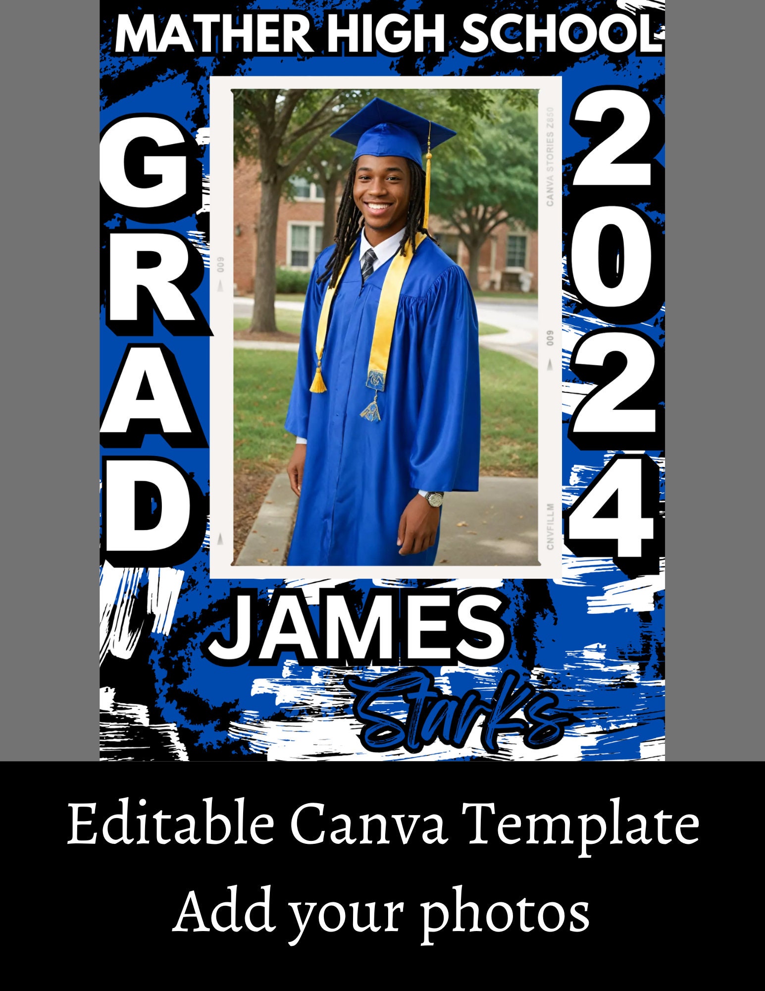 Class of 2024 Graduation Flyers Set ,customizable Canva Templates ...