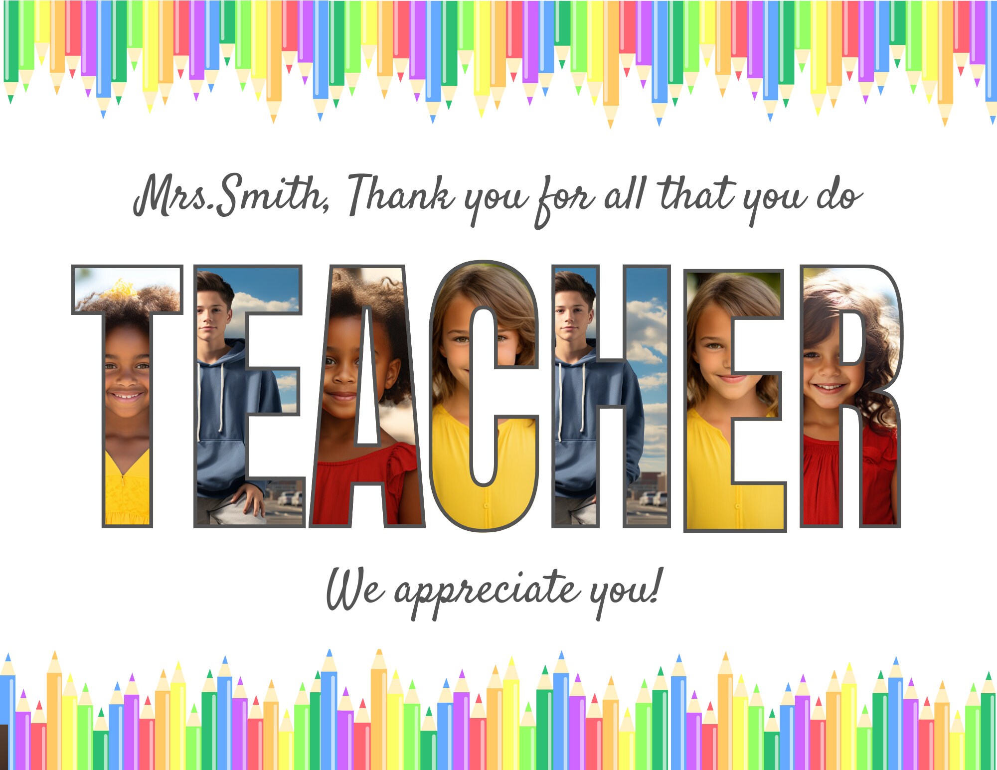 Teacher Appreciation Canva Template, Teacher Gift, Teacher Appreciation ...