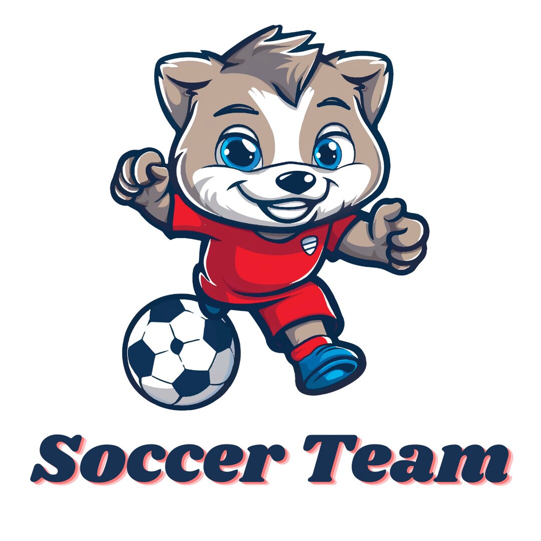 Soccer Team Mascot Logo, Editable Kids Soccer With Eps, Svg, Pdf, Ai ...