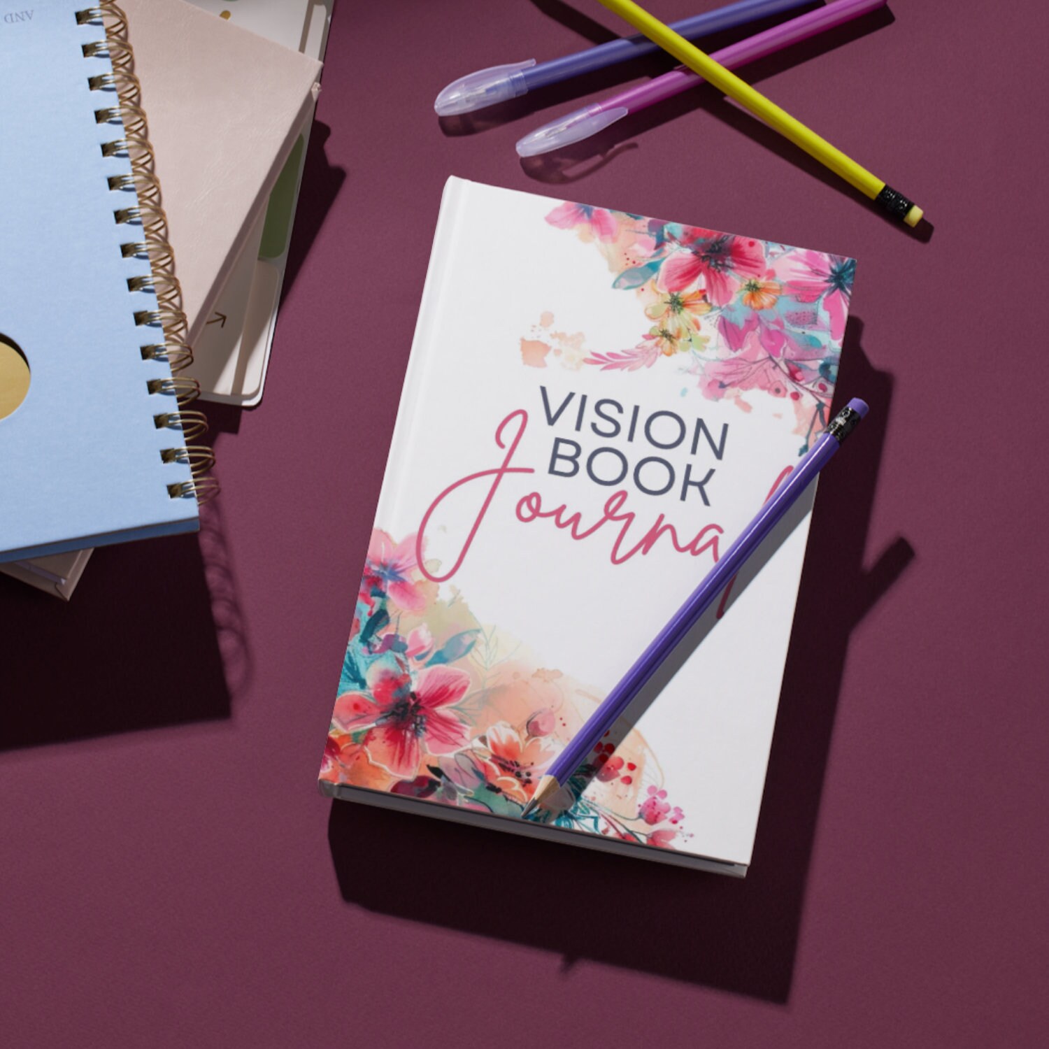 Vision Book Journal - Digital Download and Printable Files. Floral ...