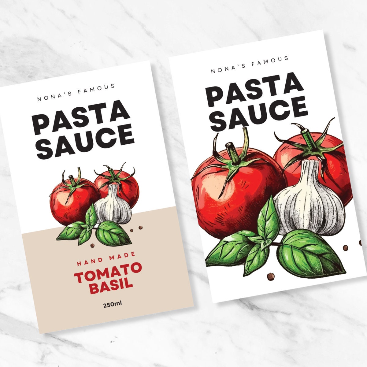 Customizable Pasta Sauce Label Templates - Digital Download (4 ...