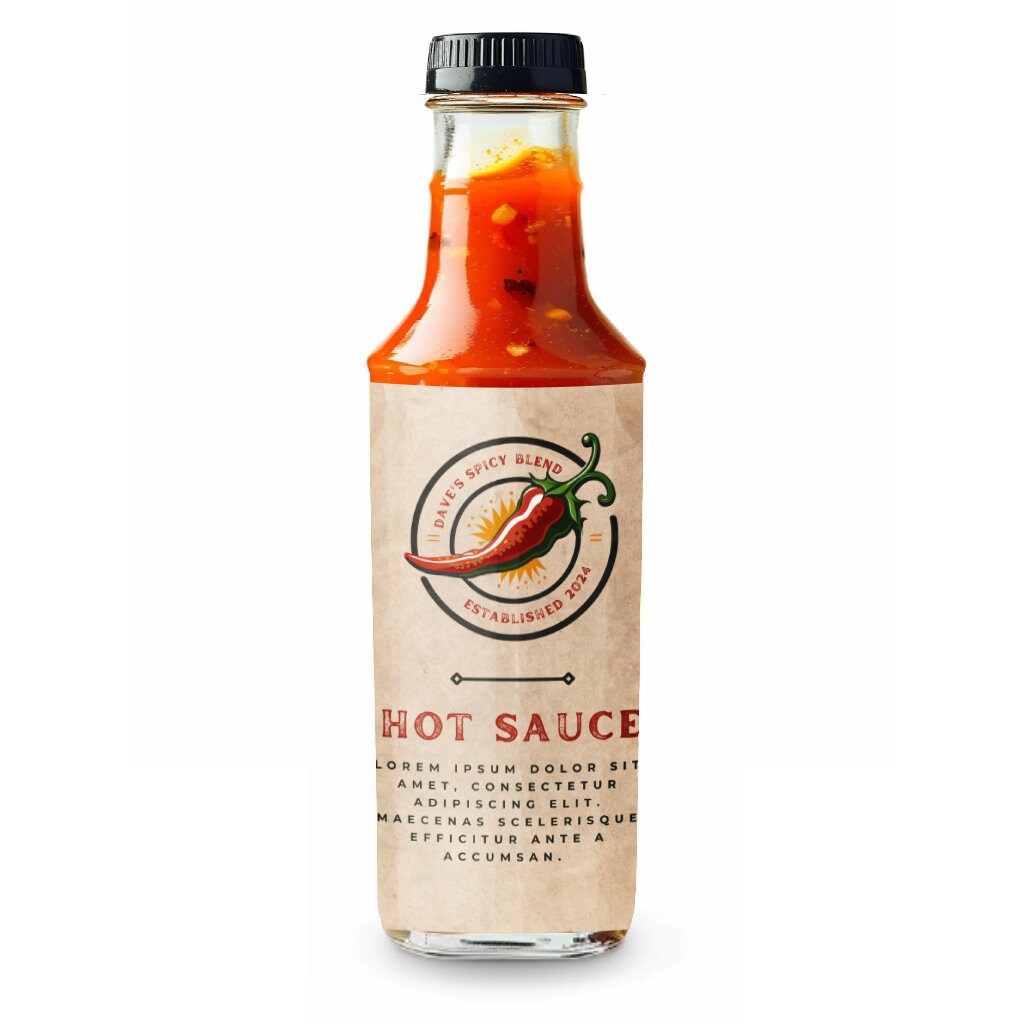 Hot Sauce Label. Customizable for Print or Digital. Wedding Favor, and ...