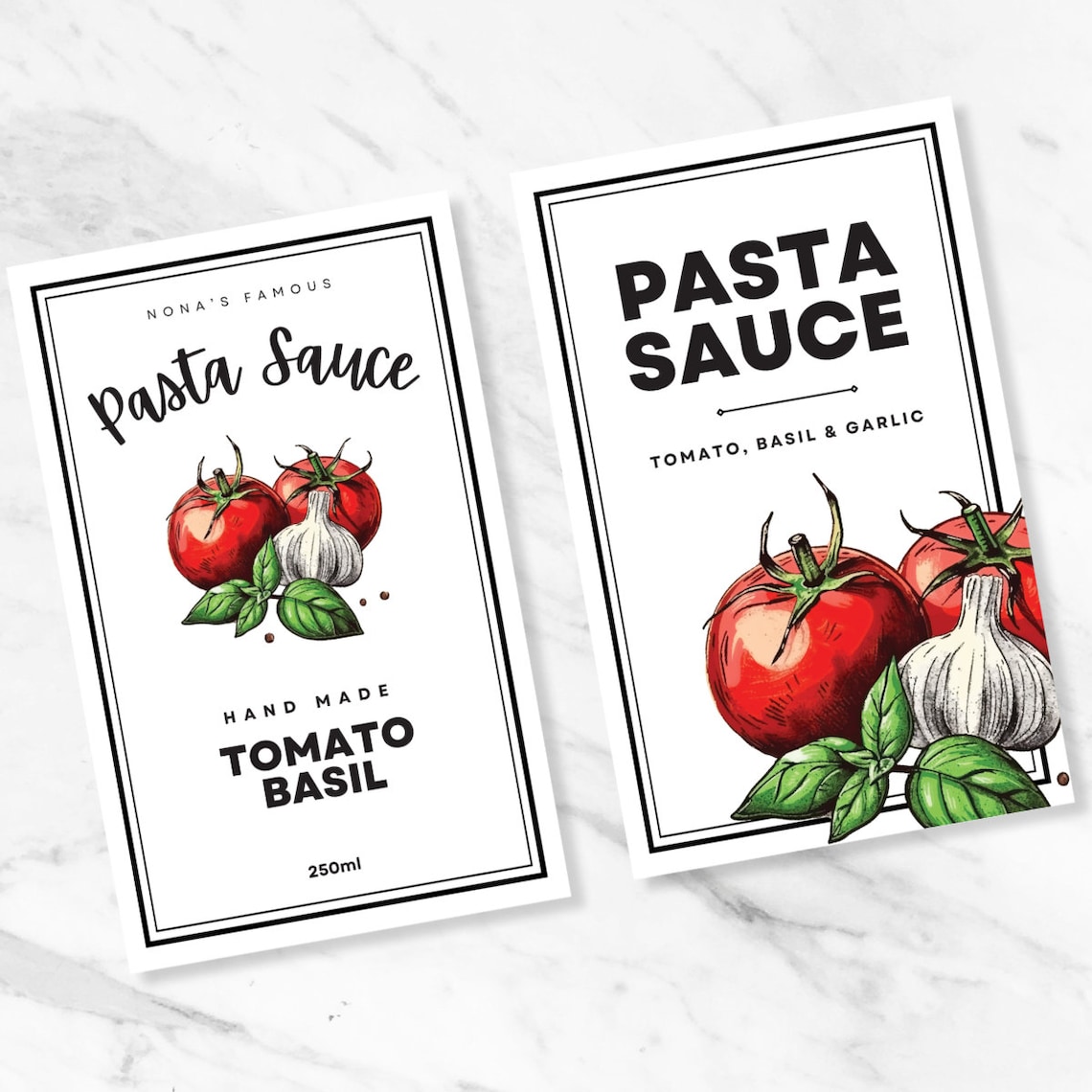 Customizable Pasta Sauce Label Templates - Digital Download (4 ...