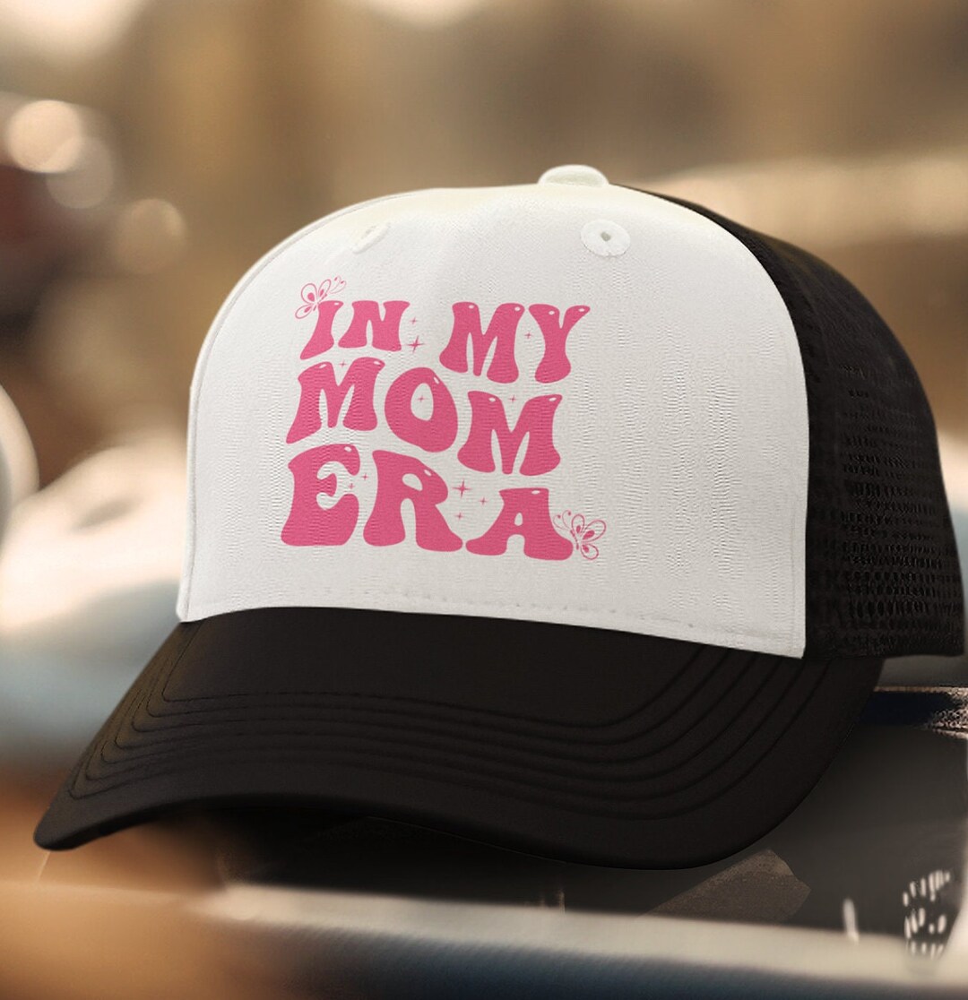 Mom Trucker Hat. "in My Mom Era" Trucker Hat in Pink or Black. Mothers Day Gift. Mom Gift ...