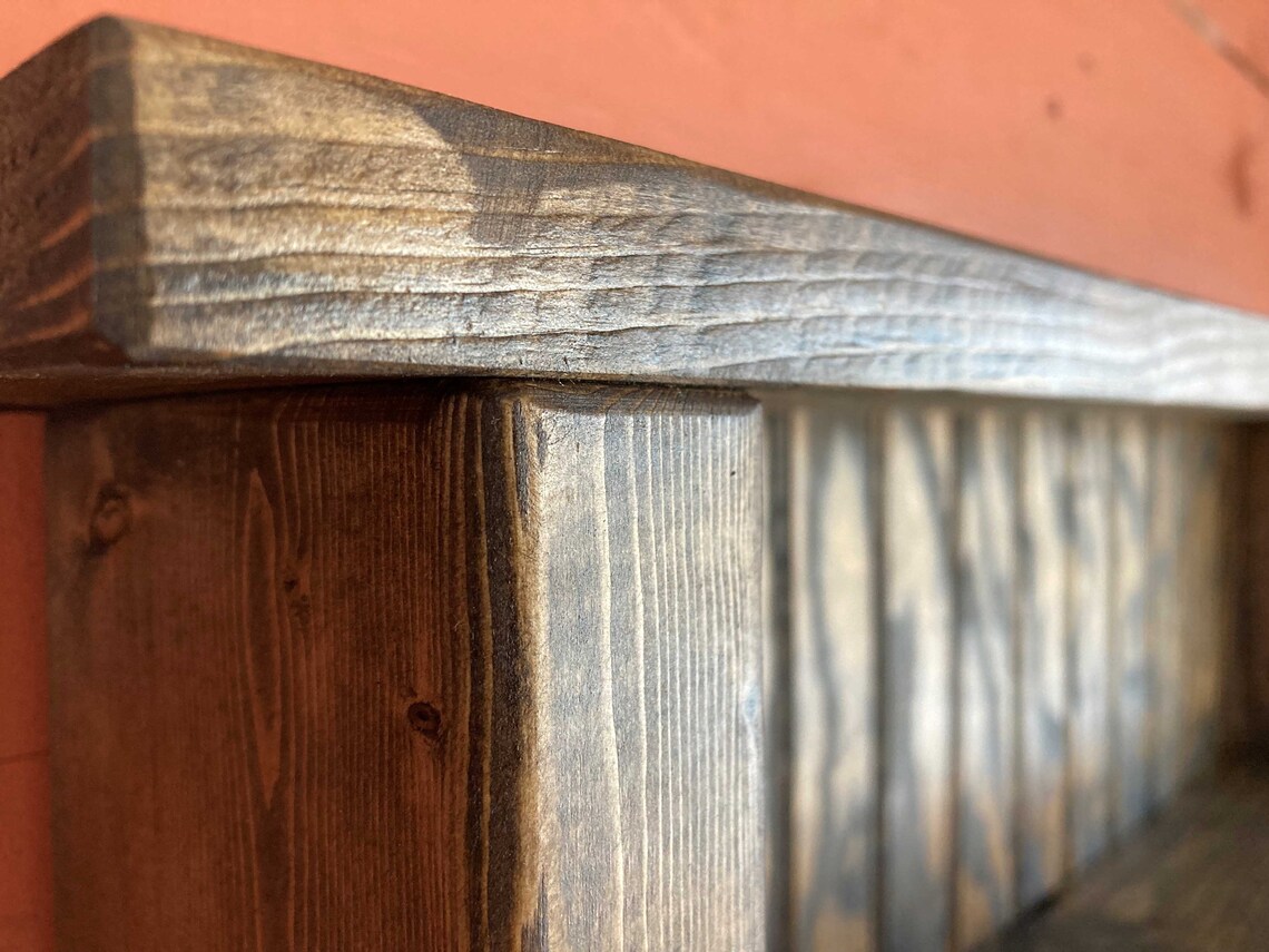 Rustic Wood Towel Rack, Country Farm House, Kitchen Shelf, Bathroom ...