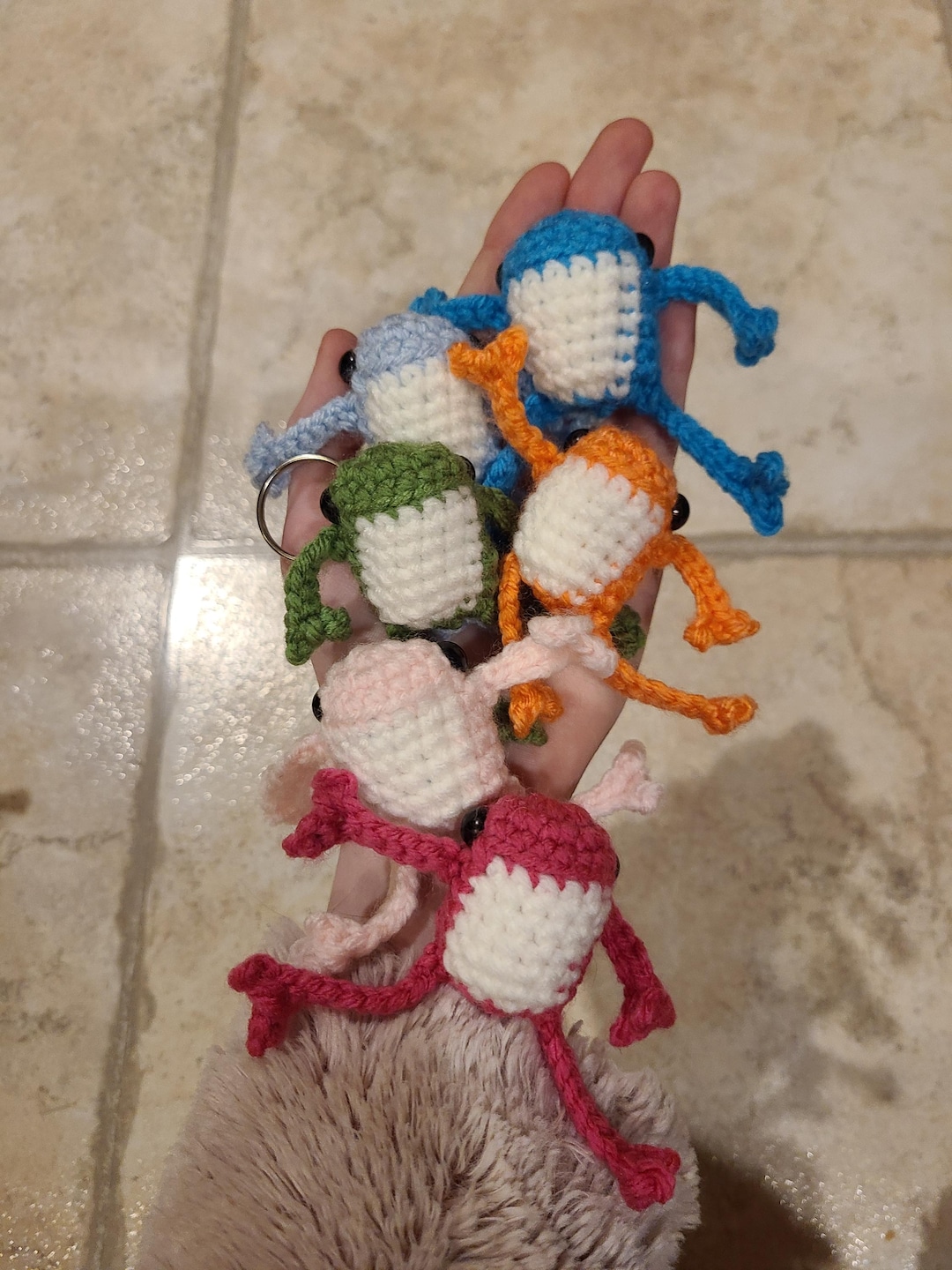 Medium Frog Amigurumi Keychains (6 Colors Available) - Etsy