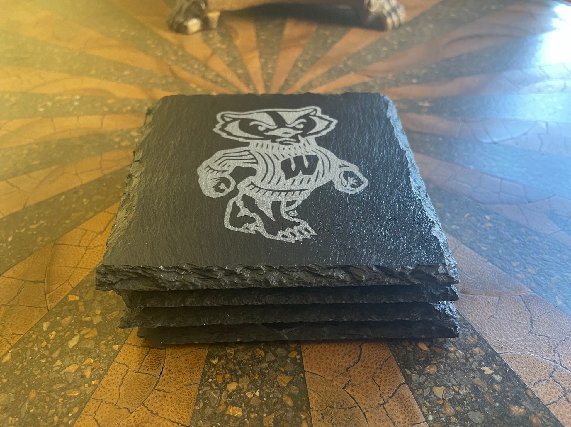 Custom University/college Slate Coasters- Set of 4- Great for ...