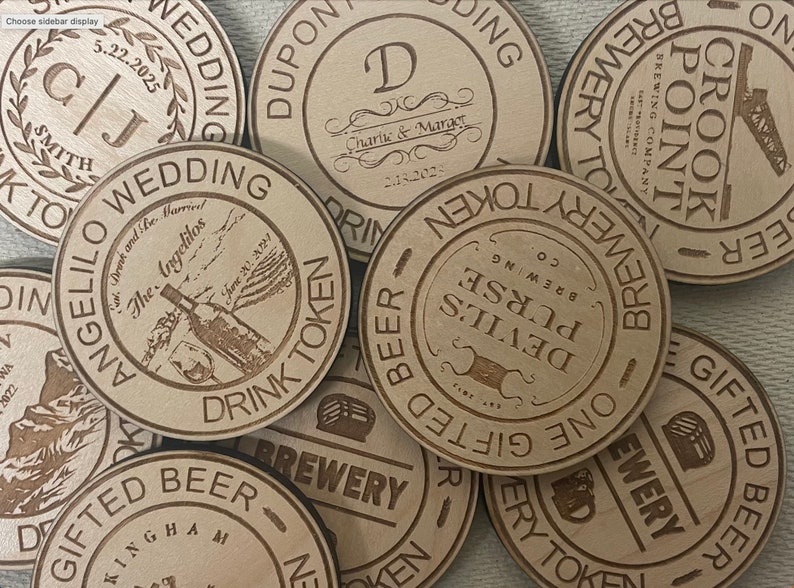Wooden Drink Token Coins- Weddings, Breweries, Wineries, Events - Etsy