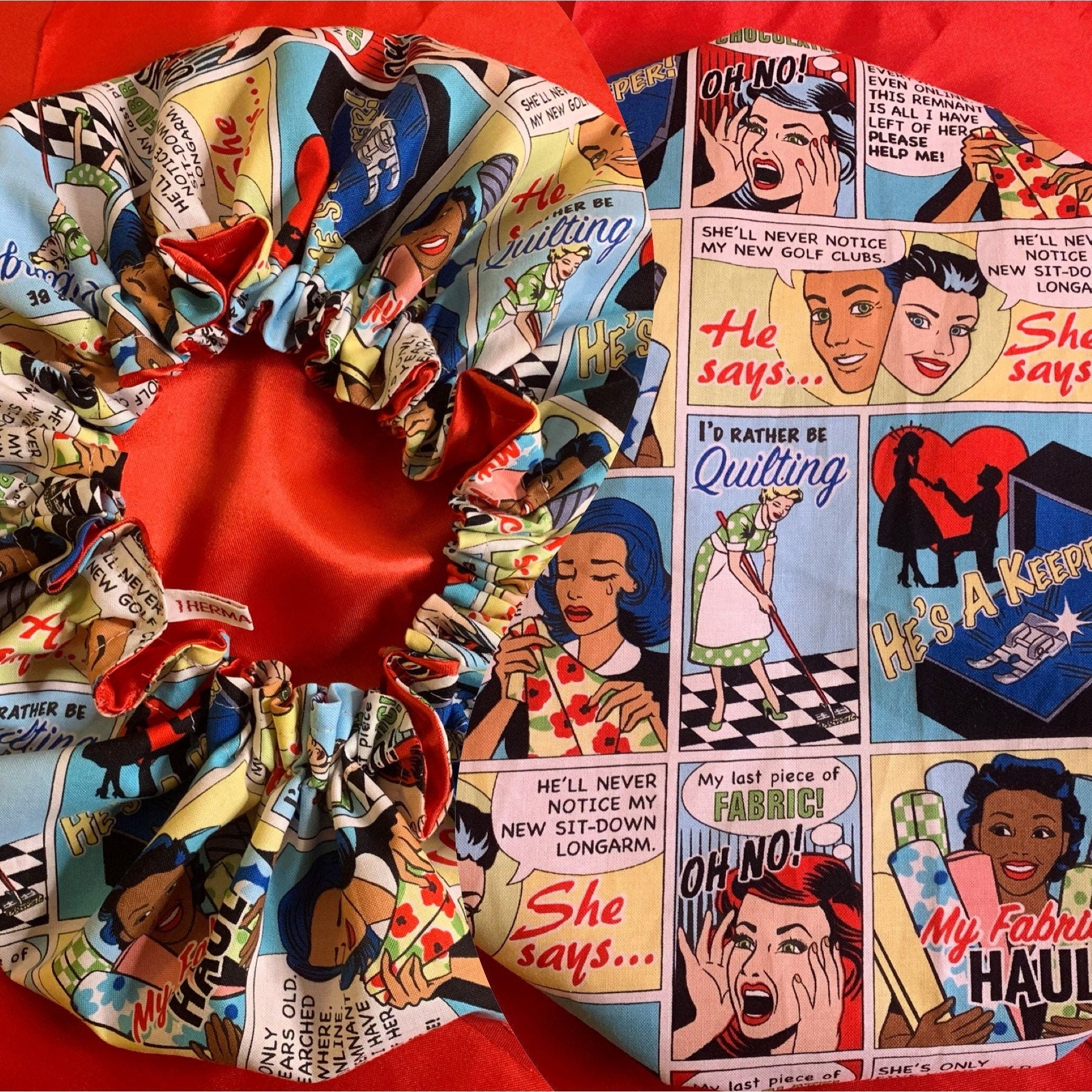 Satin Lined Sleeping Bonnet Comic - Etsy