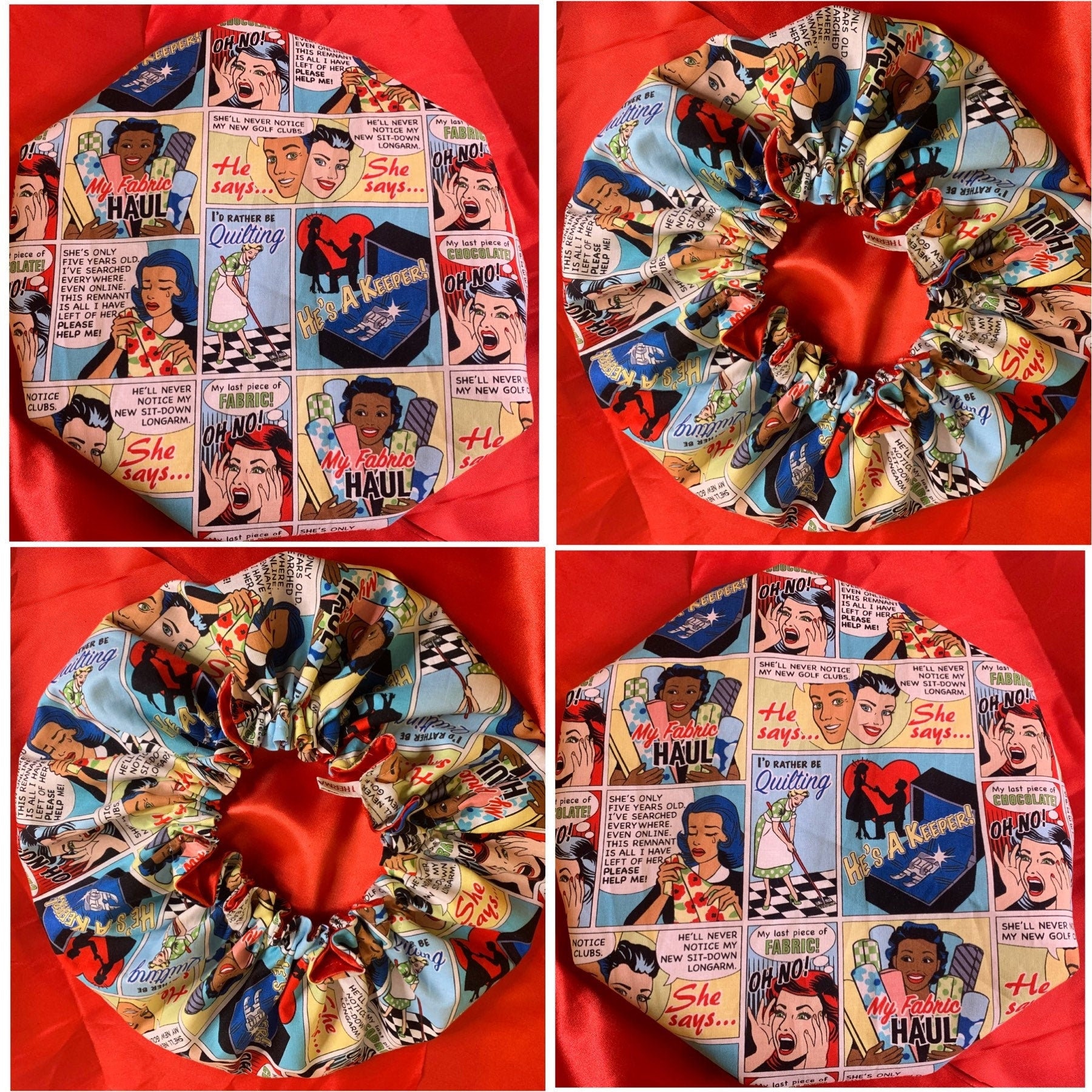 Satin Lined Sleeping Bonnet Comic - Etsy
