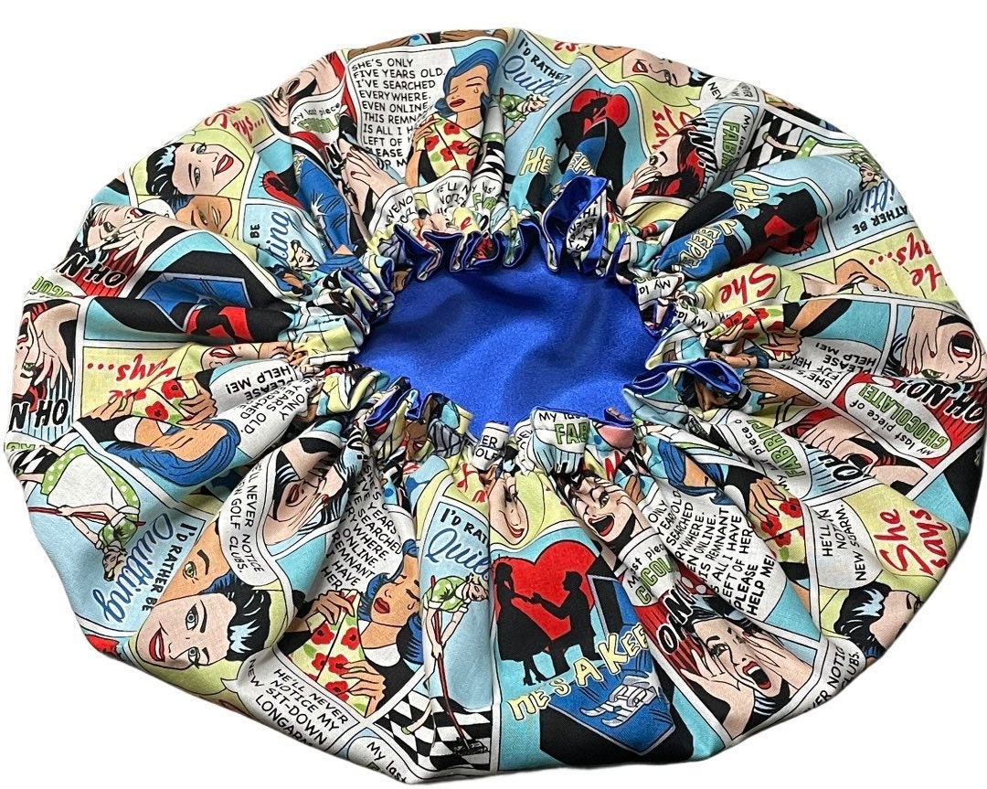 Satin Lined Sleeping Bonnet Comic - Etsy