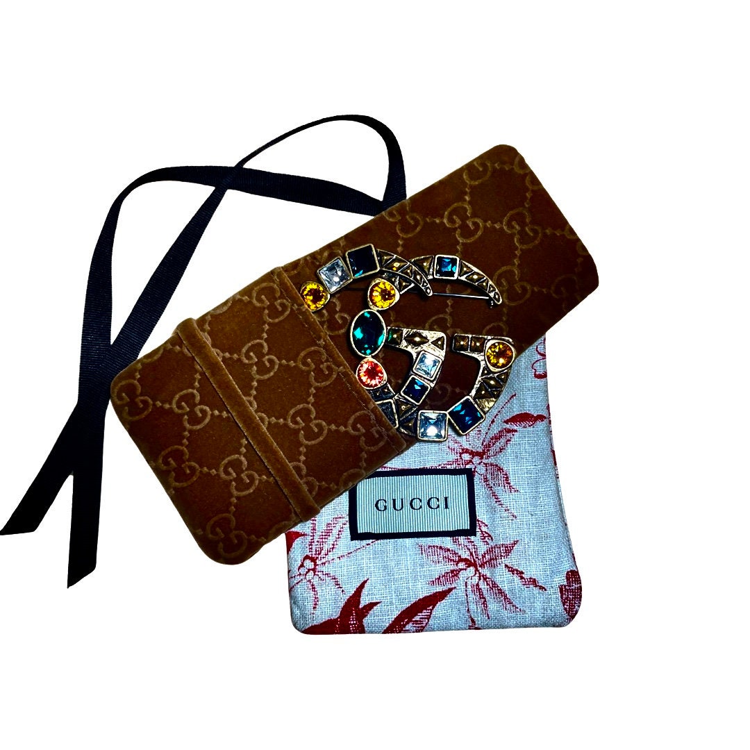 Gucci Gold Marmont Brooch - Etsy