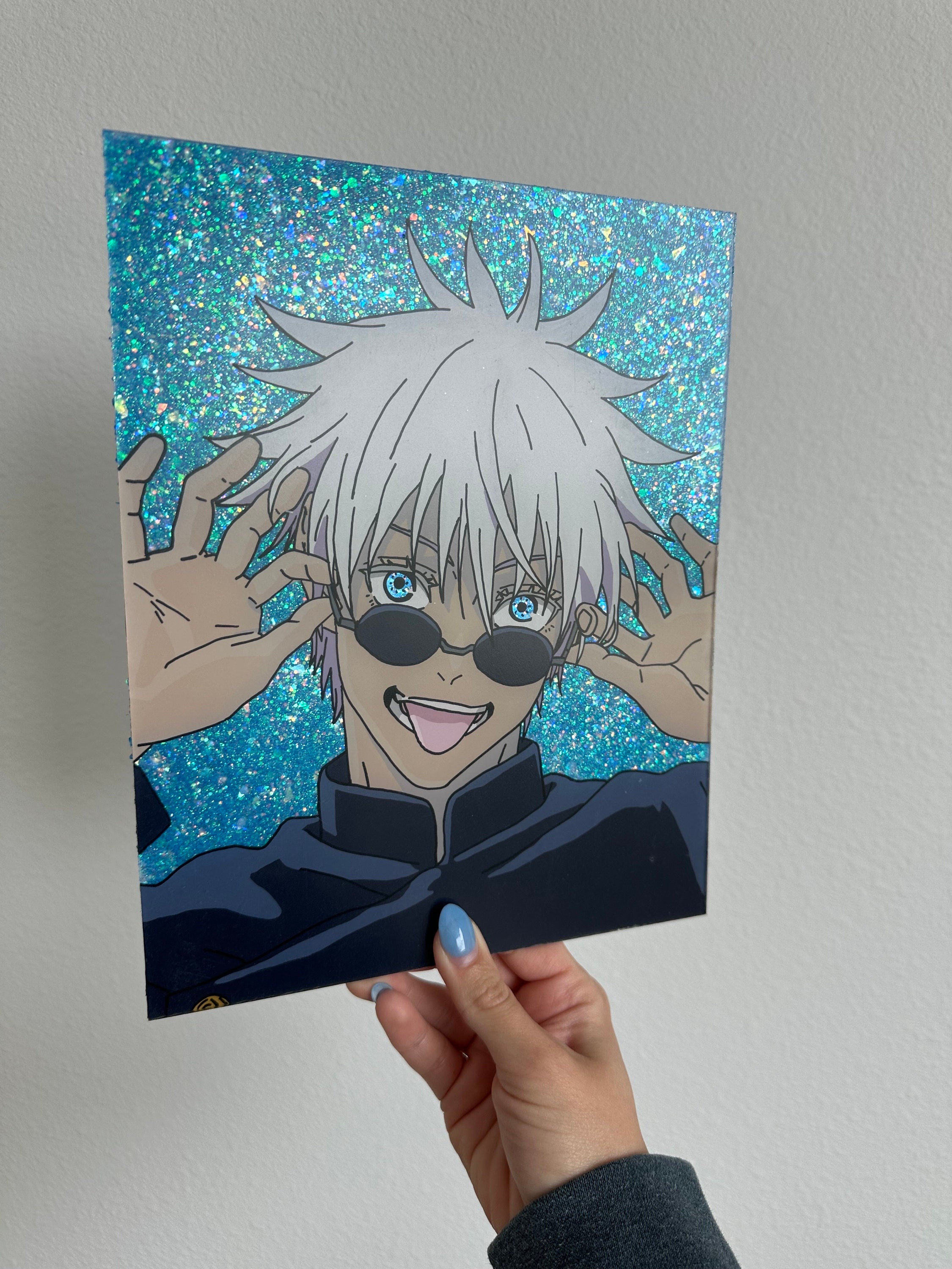 Satoru Gojo Jujutsu Kaisen Glass Art - Etsy Canada