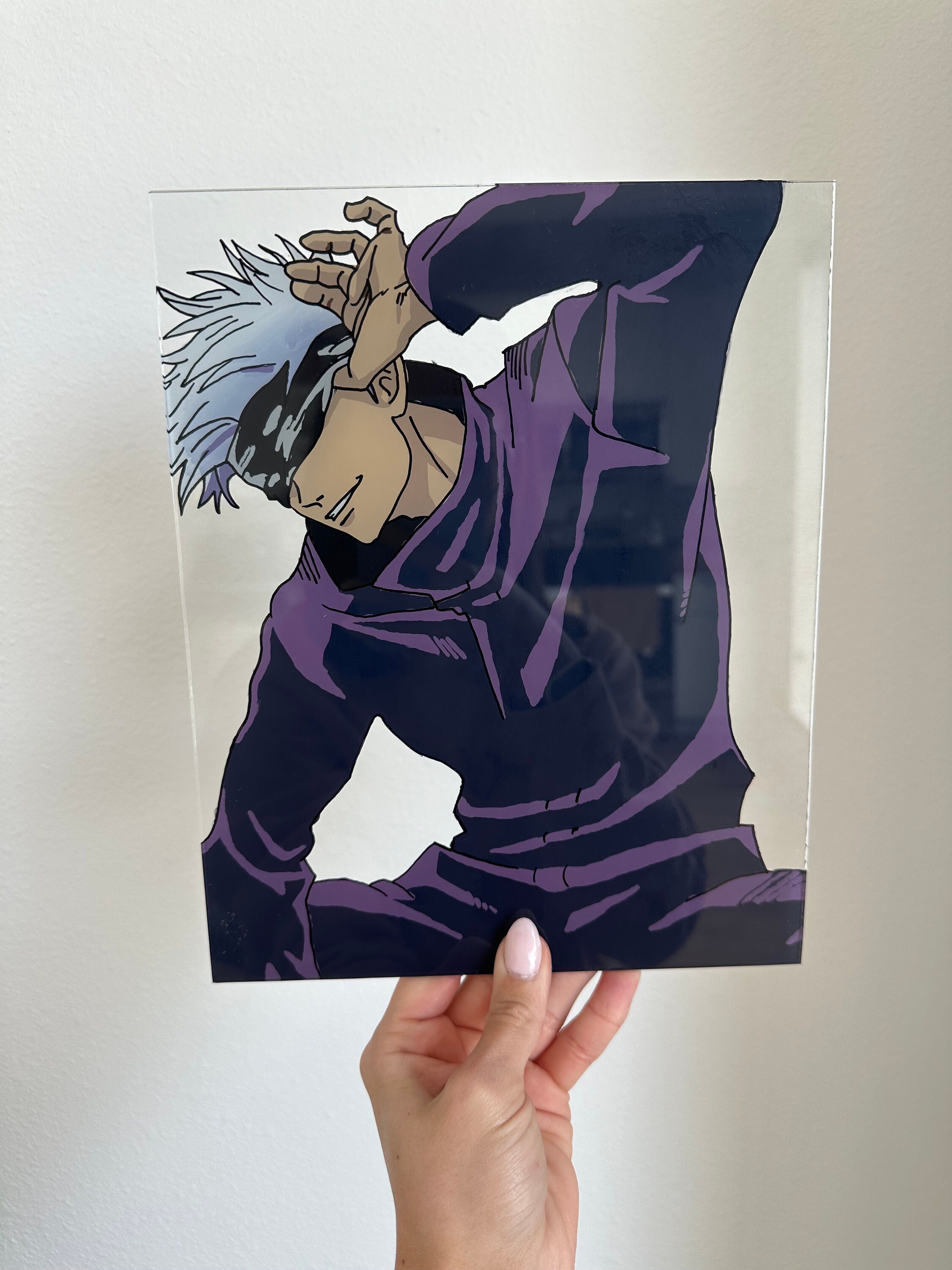 Satoru Gojo Jujutsu Kaisen Glass Art - Etsy UK